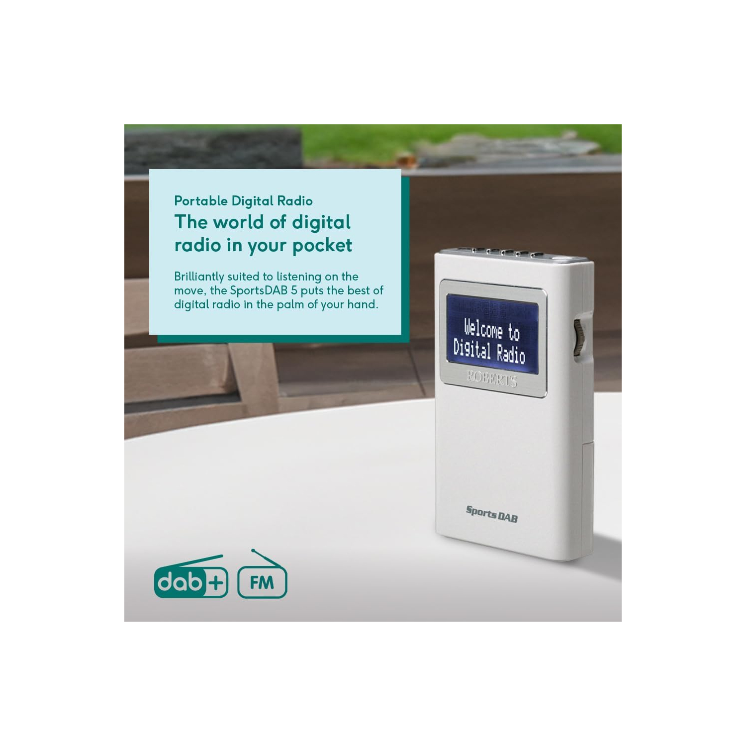 Roberts Sports DAB5 Portable DAB Radio DAB/DAB+ and FM – Pocket-sized ...
